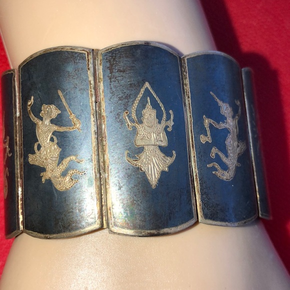 Siam | Jewelry | Vintage Sterling Silver Siam Large Bracelet | Poshmark